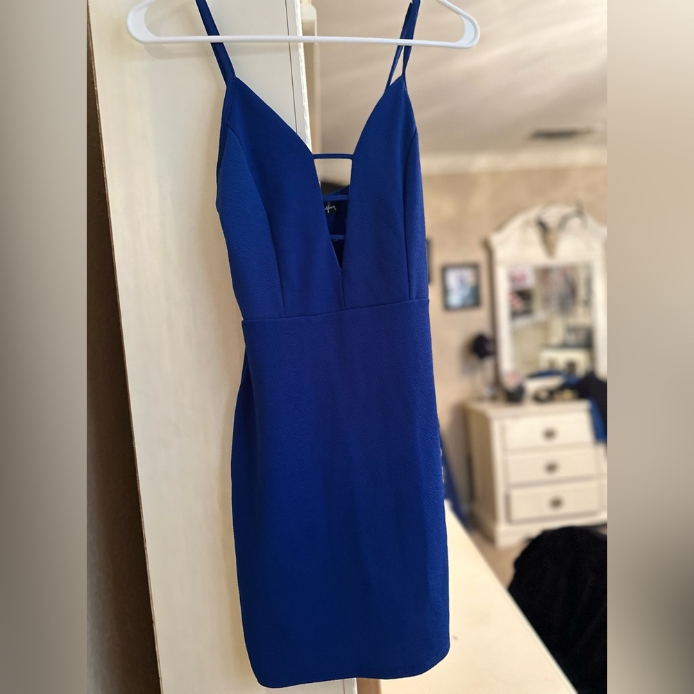 French Atmosphere Royal Blue Dress - Gem